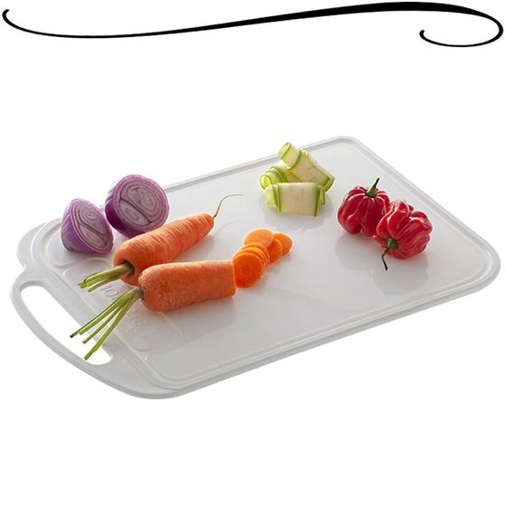 Tabua De Corte Carne Cozinha Pvc Branca Higiênica Taboa De Churrasco ...