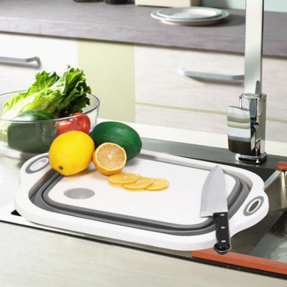 Tábua Escorredor Em Silicone Retrátil 3 Em 1 Corte Bacia Multifuncional ...