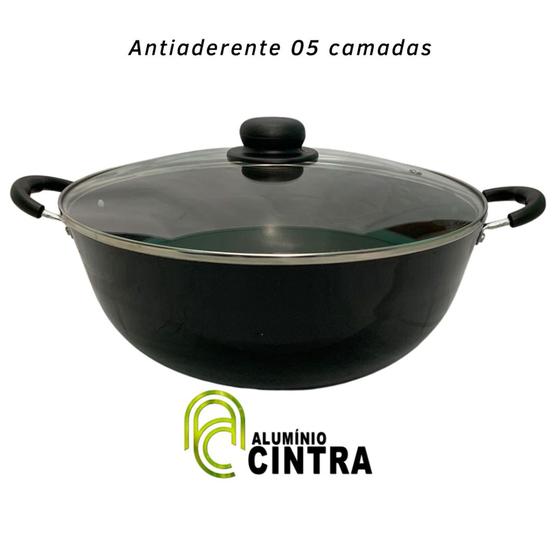TACHO PANELA CAÇAROLA WOK TEFLON ANTIADERENTE Nº32CM - Presente Dia das ...
