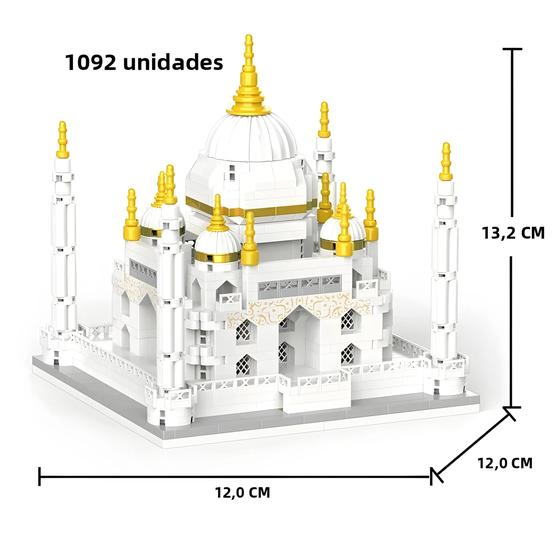 Taj Mahal Mini Bricks MOC City Building Blocks Arquitetura Mundialmente ...