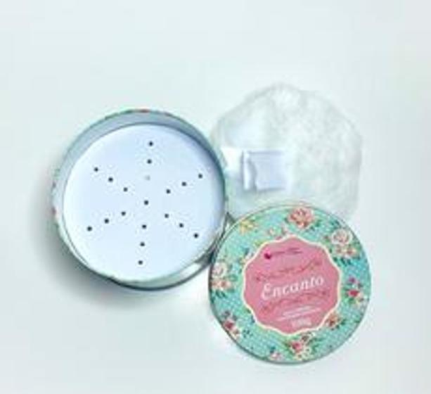 Talco Encanto com Pompom Aplicador Ninna Rosa 100G - Talco para Bebê ...