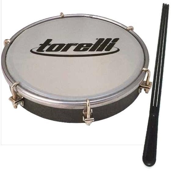 Tamborim Torelli Com Baqueta Pele Leitosa Preto Tt404 - Tamborim ...