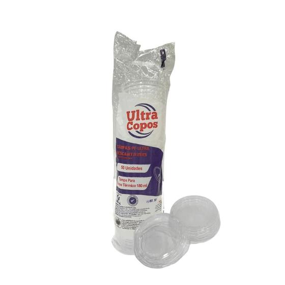 Tampa para Copo de isopor de 180ml Ultratherm com 50 unidades - Ultra Descartáveis - Acessórios ...