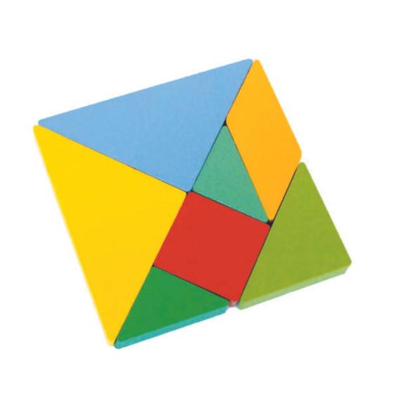 Tangram Jogo Educativo e Pedagógico de Madeira 7 Peças - Newart ...