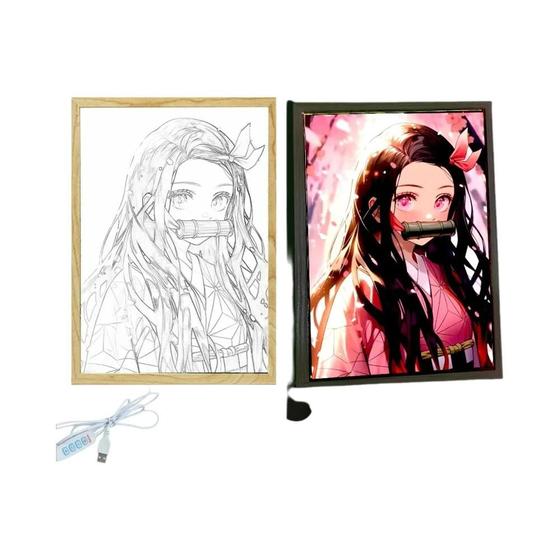 Tanirou Nezuko Anime Demon Slayer LED Night Light Figuras De Ação ...