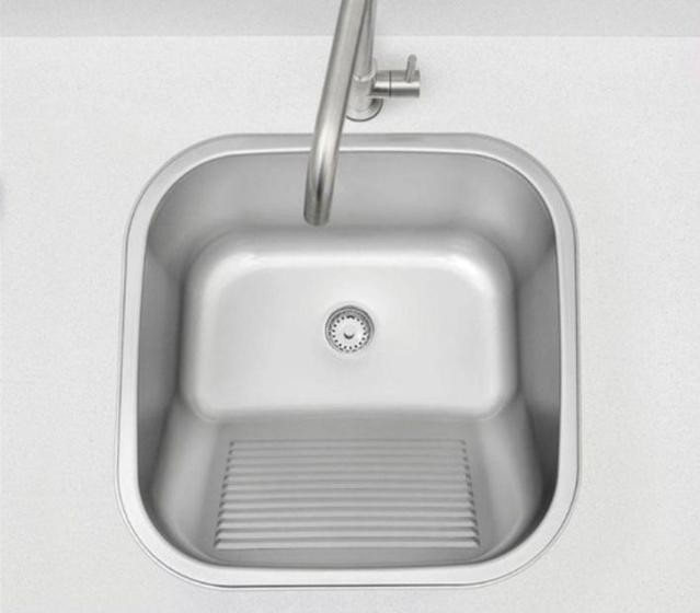 Tanque 40x40x22 inox 304 fosco acetinado luxo embutir sobrepor c ...