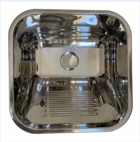 Tanque 40x40x22 lavanderia inox 304 embutir / sobrepor c válvula! - Aço ...