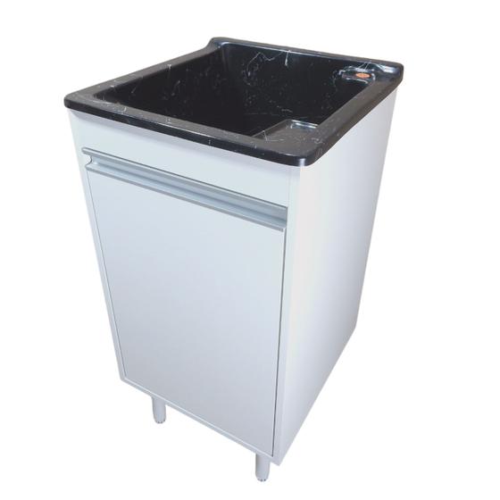 Tanque de Lavar Roupa de Fibra 20L com Suporte para Torneira de Bancada ...