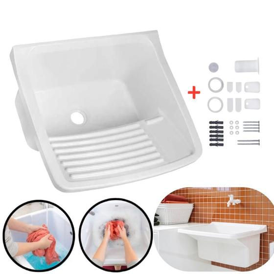 Tanque De Plastico 22 Litros Para Lavar Roupas Astra Completo - Tanque ...