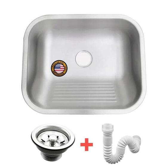 Tanque Inox 50X40 Grande 304 Fosco- Sobrepor-Embutir+Válv - American ...