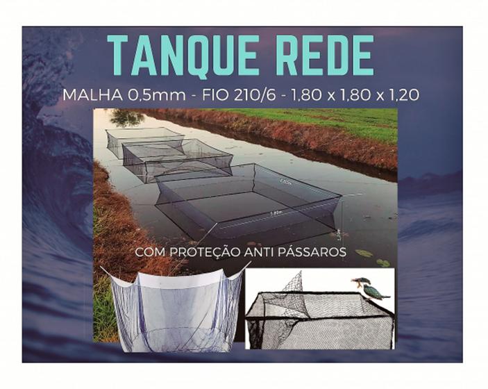 Tanque Rede Para Peixes Berçário Alevino Piscicultura Com Tampa De ...
