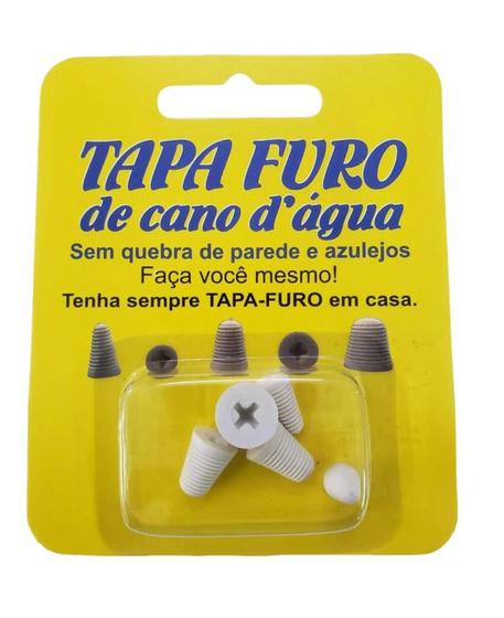Tapa Furo Com Rosca Para Cano De Agua Furado 5 Unidades - TAPA FURO ...