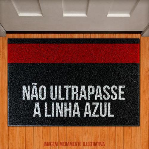 Tapete Capacho Decorativo - Não Ultrapasse A Linha Azul - Legiao Nerd ...