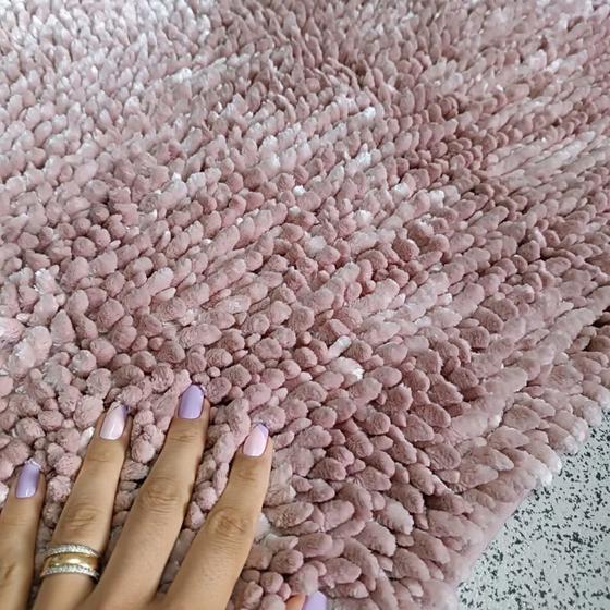 Tapete Capacho Dedinho Bolinha Luxo para Banheiro Antiderrapante Extra ...