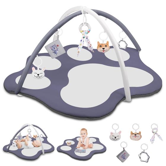 Tapete de Atividades Baby Gym Pakoo - Gato Fofo com 5 Brinquedos ...