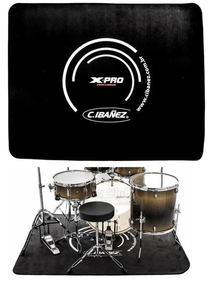 Tapete de Bateria X-Pro C. Ibañez Medidas 1,50m X 1,20m Exclusivo pra Bateria Acústica ou ...