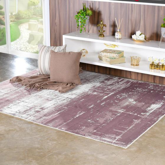 Tapete de Sala Stamp Timber - Hiper Textil - Tapete - Magazine Luiza