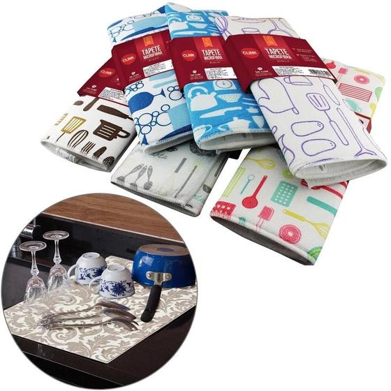 Tapete Escorredor e aparador de Louça Microfibra 49x39 - fwb ...