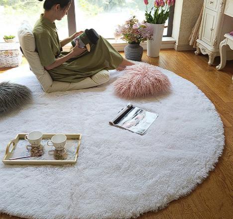 Tapete felpudo redondo grande 2m de diâmetro antialérgico ...