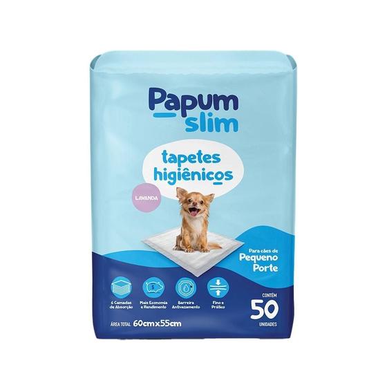 Tapete Higiênico Papum Slim Lavanda para Cães de Porte Pequeno - 50 ...