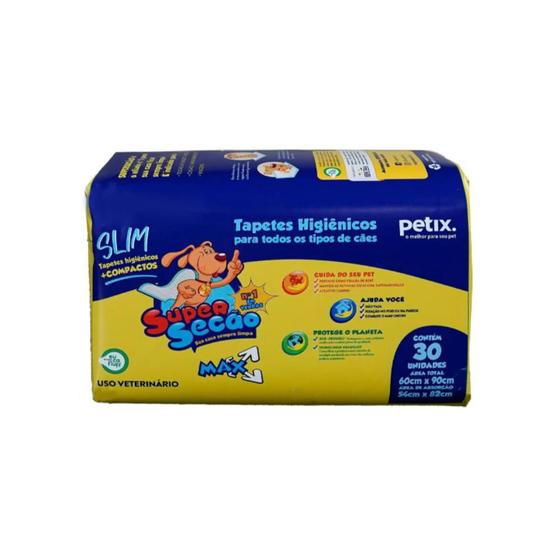 Tapete Higiênico Super Secão Max Slim Cães C/30 60X90CM - Petix ...