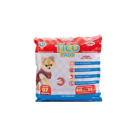 Tapete Higiênico Tico Pads 07 Unidades 55x60cm Blue Mimo - 302 ...