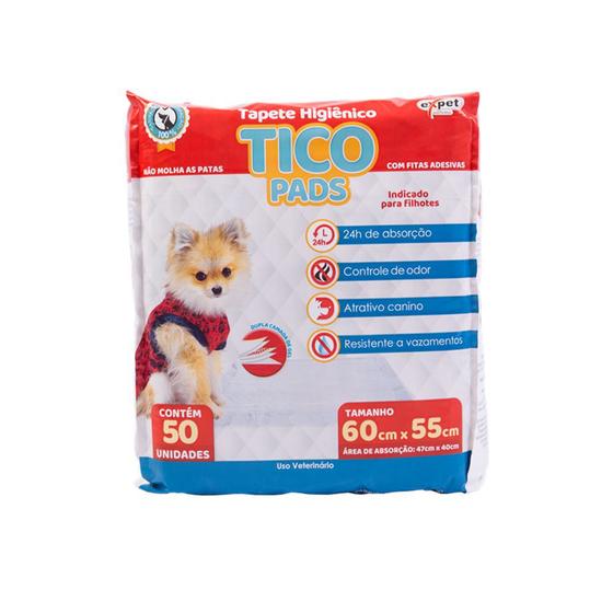 Tapete Higiênico Tico Pads 50 unidades 55x60cm Blue - 303 - Mega Seco ...