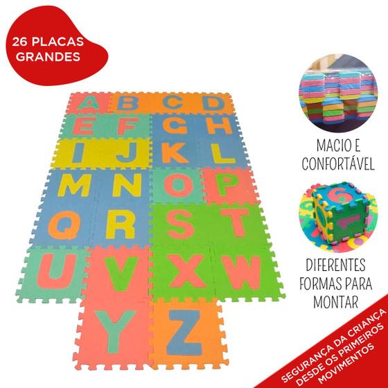 Tapete Infantil E.V.A Alfabeto Completo 26 Peças 29cmx29cmx7mm - 99 ...