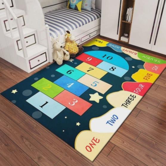 Tapete Infantil Emborrachado Dobrável Bebe 1,00x1,40 Menino e Menina ...