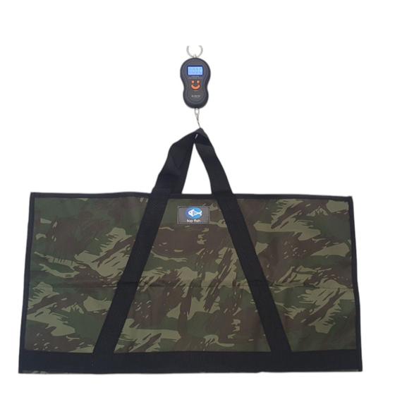 Tapete Pesca Pesa Sacola Peixe Pesqueiro Top Fish Com Balança Camuflado ...