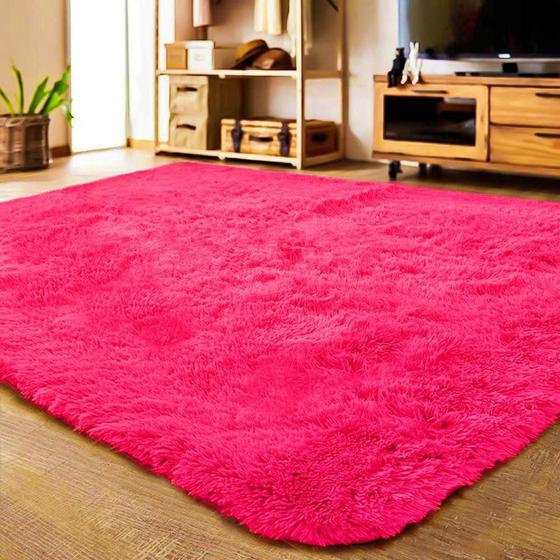 Tapete Rosa Pink 1.00X1.50 Felpudo Peludo Para Sala E Quarto - Costa ...