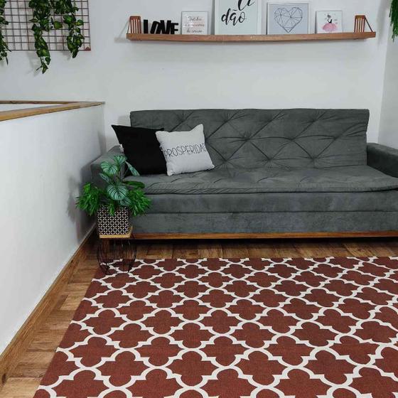 Tapete Sala 250x132 Supreme Terracota com Cru - Comercial Textil ...