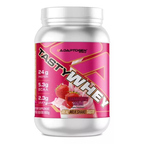 Tasty Whey 900g Sabor Strawberry - Adaptogen - Adaptogen Science - Whey ...