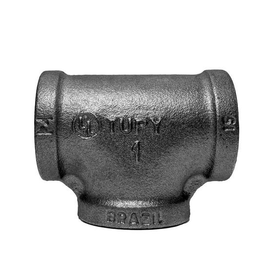 Tê Tupy Igual 1 NPT Preto Maleável 150 lbs Média Pressão - Conexão Hidráulica - Magazine Luiza