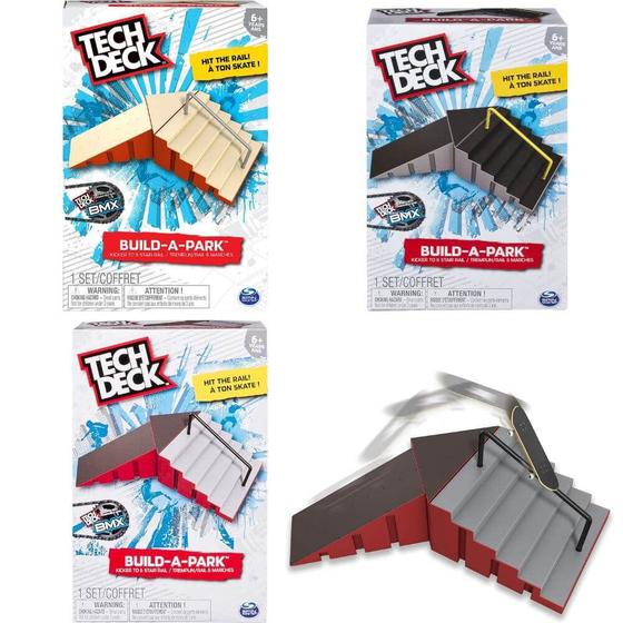 Tech Deck Rampa Build-A-Park - Kicker To 6 Stair Rail - Multikids ...
