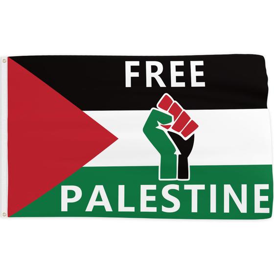 Tecido de poliéster Flag Probsin Free Palestine 90x150 cm - Camisa e ...