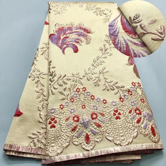 Tecido De Renda Jacquard Africano De Alta Qualidade Brocado Damasco 5 ...