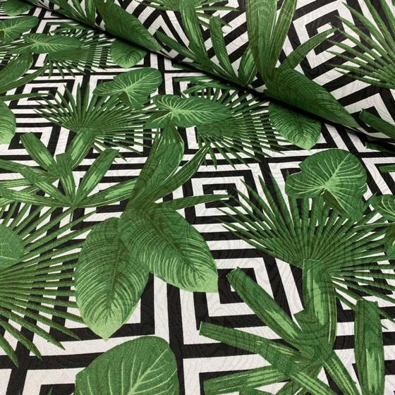 Tecido Estampado Para Decorações Costela Folhagem 1,40 de Largura 1 ...