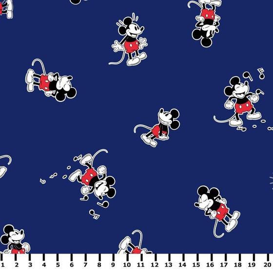 Tecido Estampado para Patchwork - Coleção Disney Mickey Mouse Fundo ...