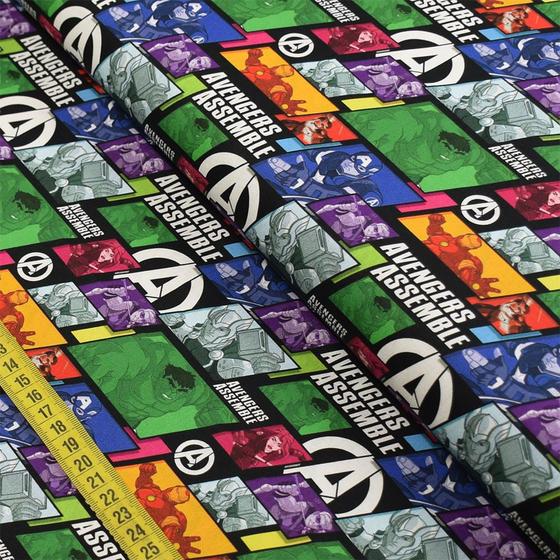 Tecido Estampado para Patchwork - Marvel : All Avengers II (0,50x1,40 ...