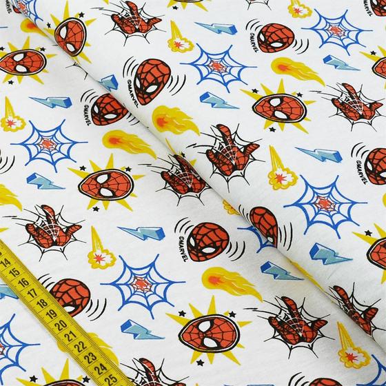 Tecido Estampado para Patchwork - Marvel: Homem Aranha Fundo Branco (0 ...
