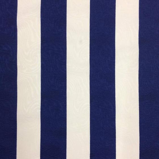 Tecido Jacquard Estampado Azul e Branco Listrado - 1.40m de Largura ...