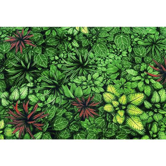 Tecido Jacquard Estampado Muro Inglês Tropical Vermelho - 2,80m de ...