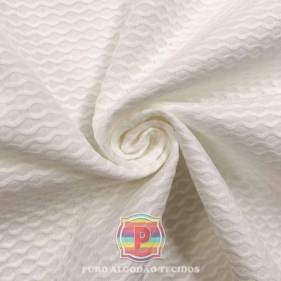 Tecido Piquet Off White Favo Grande Rolo Com 10 Metros - PURO ALGODÃO ...