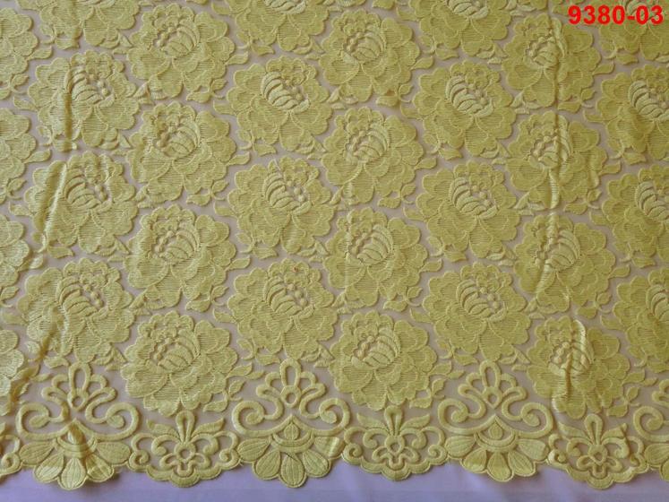 Tecido Renda Bordado Amarelo - Ribnits - Tecidos - Magazine Luiza