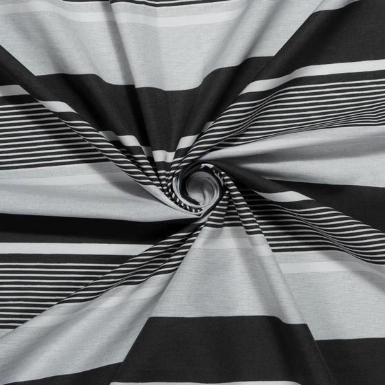 Tecido Tricoline Listrado Preto e Branco Horizontal - Mayra Valentim ...