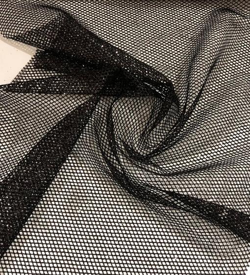 Tecido Tule Arrastão Com Glitter 100% Poliéster 1 Metro - Big Family ...