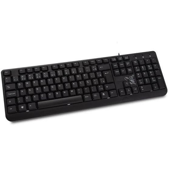 Teclado Básico Padrão ABNT2 Com Fio USB Preto Maxprint - Teclado ...
