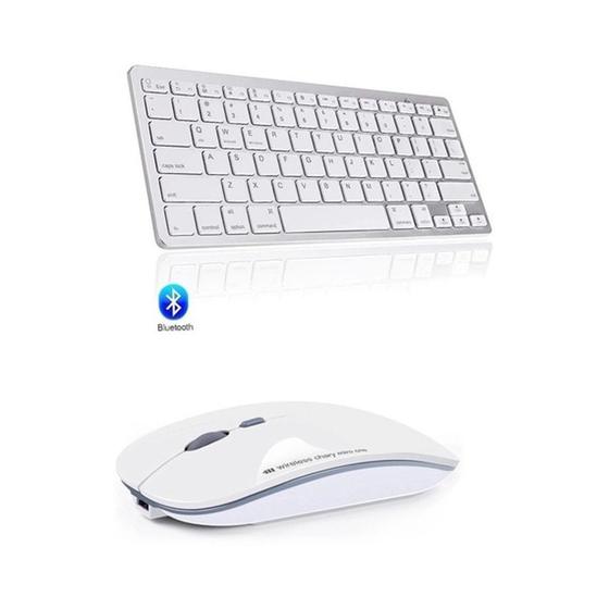 Teclado Bluetooth + Mouse Bluetooth Mac Mini tablet M1 A2348 Branco ...