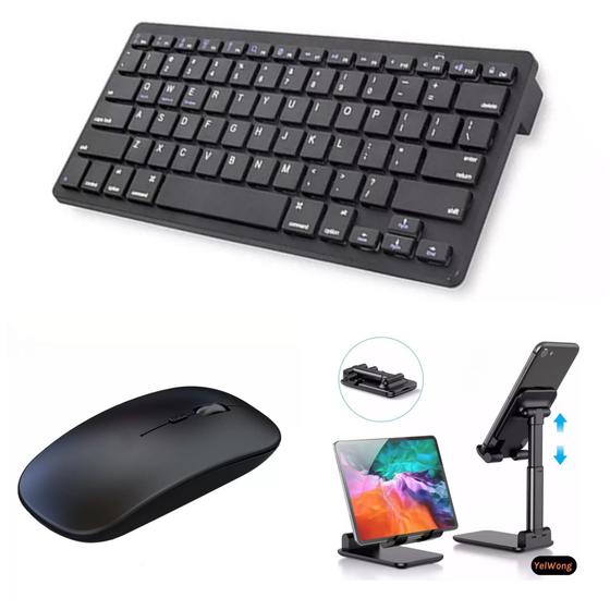 Teclado Bluetooth+ Mouse + Suporte Para Tablet Samsung Galaxy Tab A7 ...